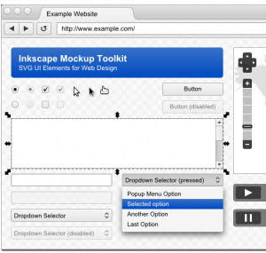 GUI Mockup Toolkit for Inkscape | Toggen