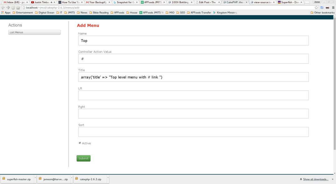CakePHP Editable Table Based Dynamic Superfish JQuery Menus ( | Toggen CakePHP Editable Table Based Dynamic Superfish JQuery Menus ( | Toggen