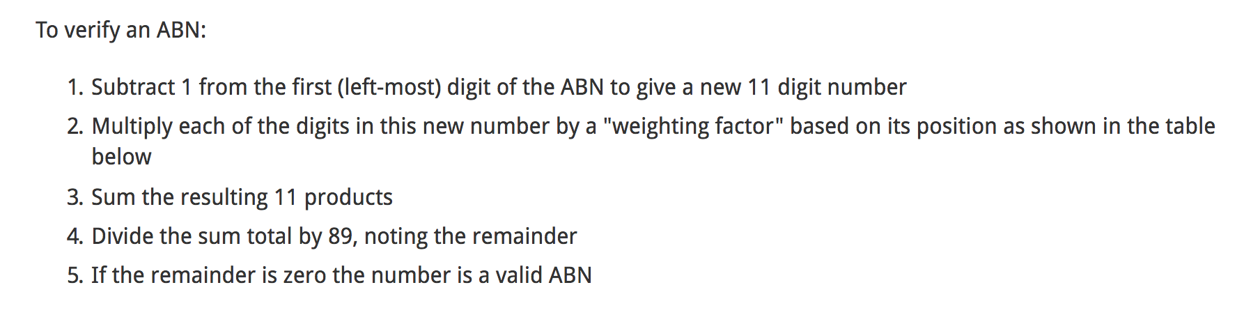 Format Of and Verify an ABN – Ouh a secret puzzle | Toggen