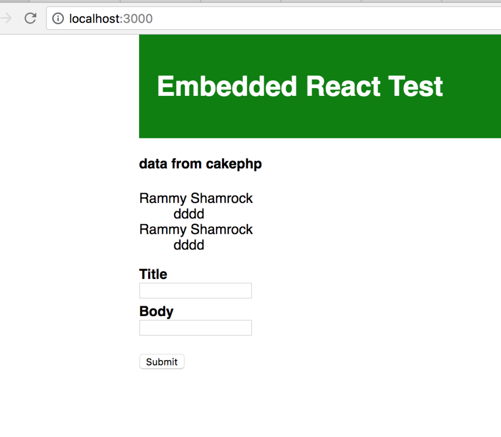 Embedding Reactjs In A Cakephp View Toggen