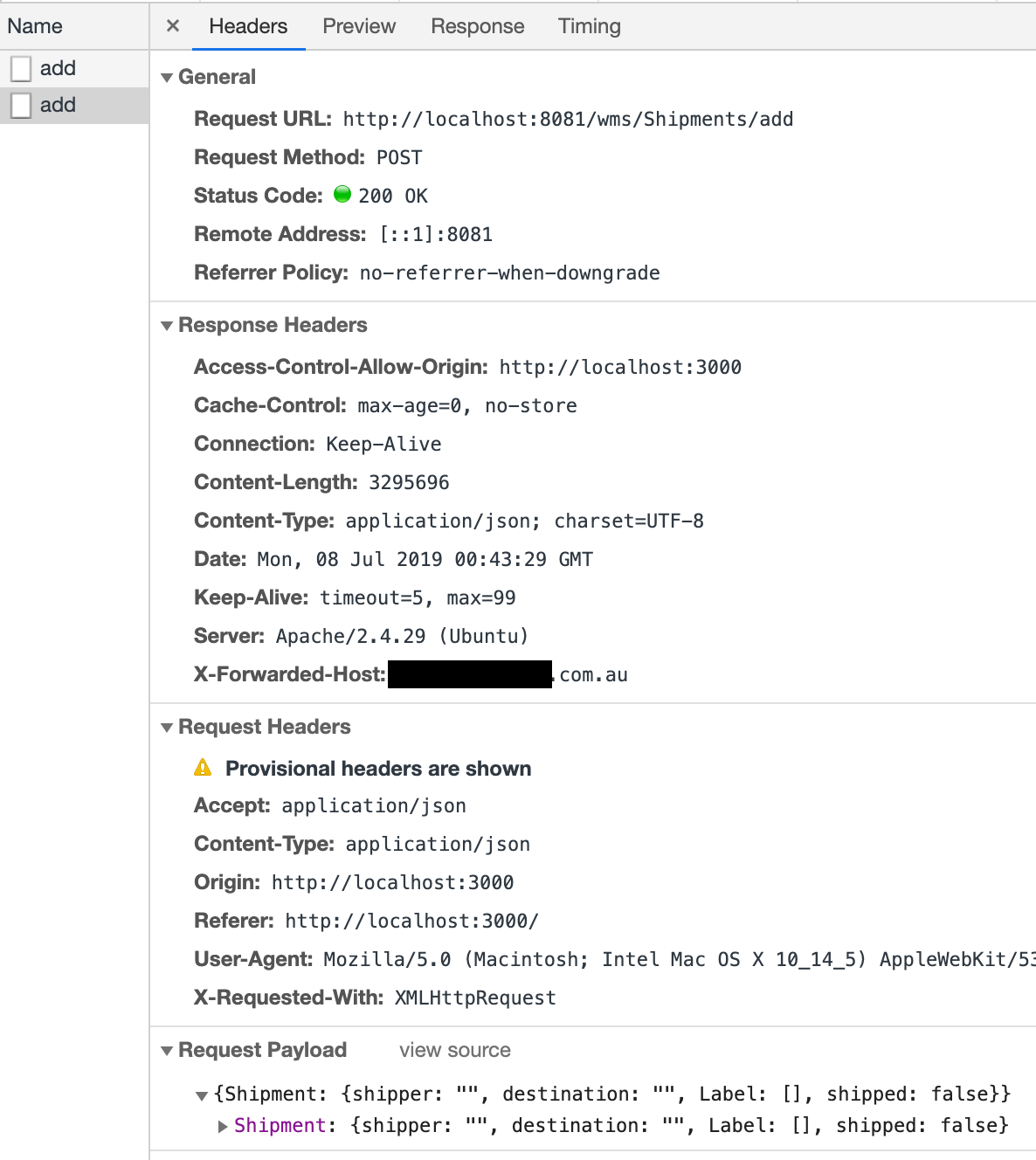 OPTIONS pre-flight Check CakePHP 2 | Toggen