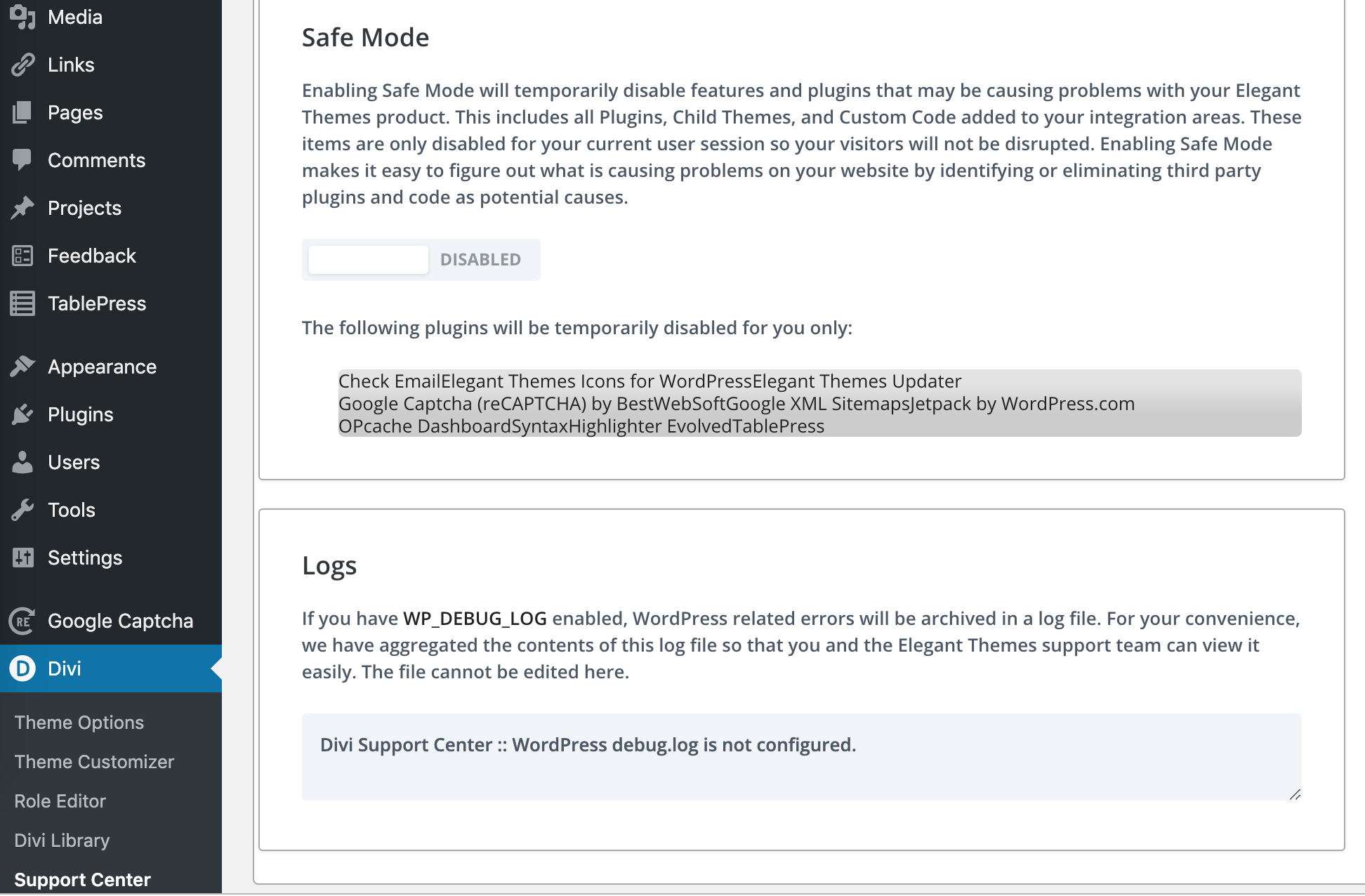 et-safe-mode | Toggen