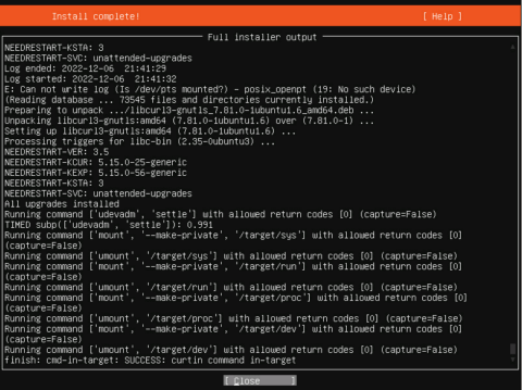 Ubuntu 22.04 Stuck on curtin command in-target | Toggen