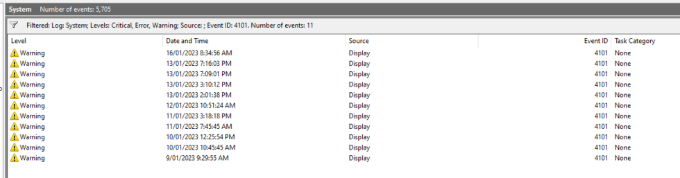 [Solved] Event Id 4101 Several Times per day | Toggen