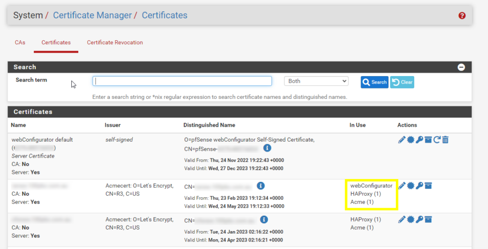 PFSense WebConfigurator SSL Cert Expired when using auto-renewing Let’s Encrypt Certificate | Toggen