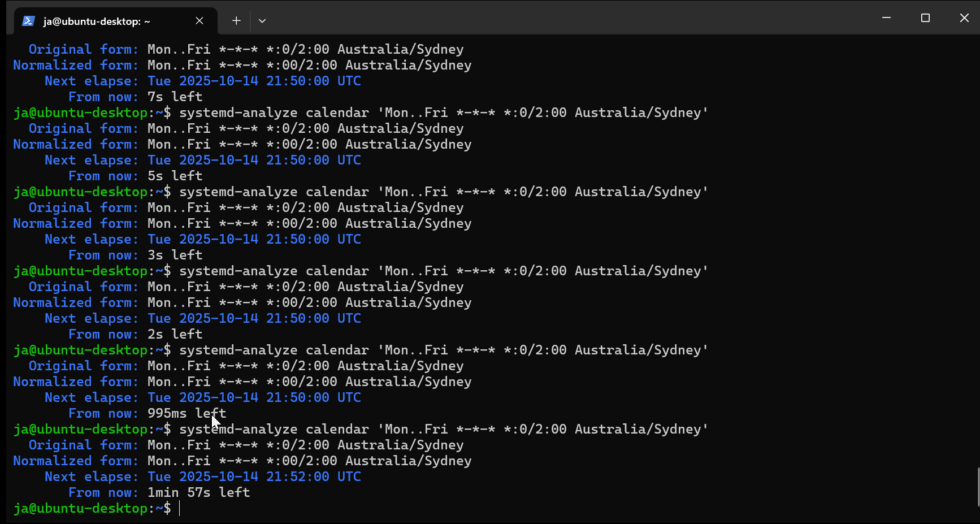 Run a command every 2 minutes Monday to Friday SystemD OnCalendar ...